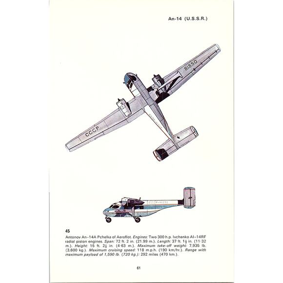 None and/or Unknown | Other | Antonov An4a Pchelka Dornier Do 28a1 Ussr ...